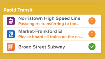 Status information for SEPTA - Citymapper