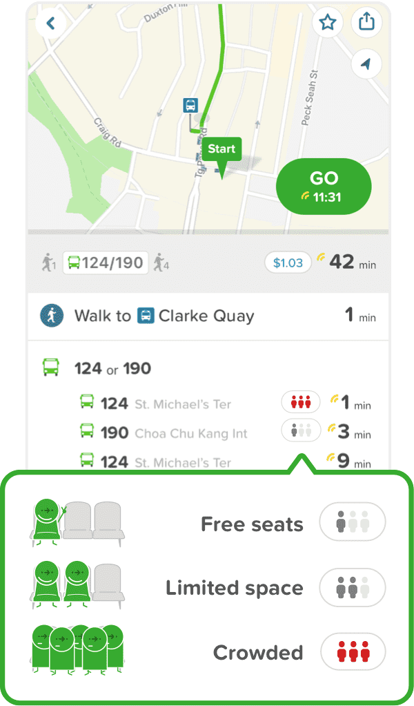 See which buses are crowded - Citymapper