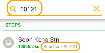 Search by bus stop code - Citymapper